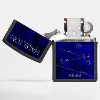 Zodiac constellation of stars ARIES elegant Zippo Lighter | Zazzle