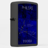 Zodiac constellation of stars PISCES Zippo Lighter | Zazzle