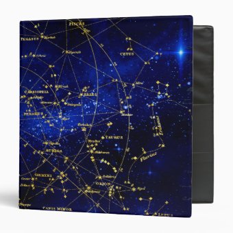 Zodiac Constellations Galaxy 3 Ring Binder | Zazzle