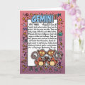 Zodiac - Gemini Fun Facts Card | Zazzle