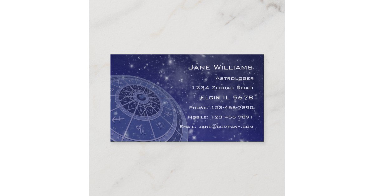 Zodiac Horoscope Business Card | Zazzle
