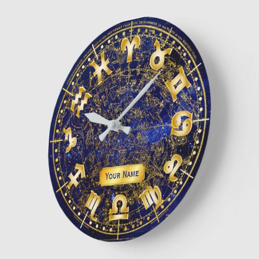 Zodiac Monogram Southern Hemisphere Constellation Large Clock | Zazzle
