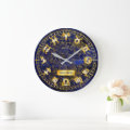 Zodiac Monogram Southern Hemisphere Constellation Large Clock | Zazzle