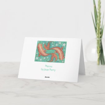 Zodiac Pisces 'Happy Birthday' white border Card | Zazzle