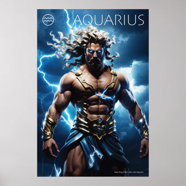 Zodiac Power: Aquarius Poster | Zazzle