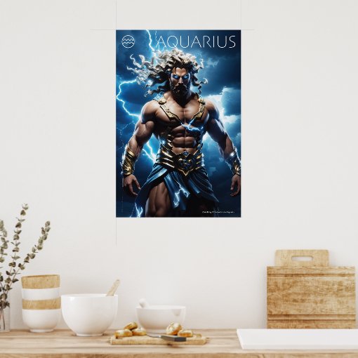 Zodiac Power: Aquarius Poster | Zazzle