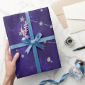Zodiac Purple Gemini | Cosmic Astrology Horoscope Wrapping Paper | Zazzle