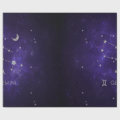 Zodiac Purple Gemini | Cosmic Astrology Horoscope Wrapping Paper | Zazzle