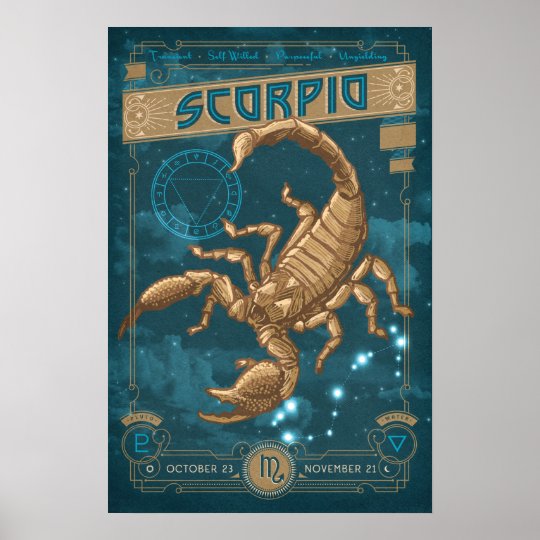 Zodiac: Scorpio Poster | Zazzle.com