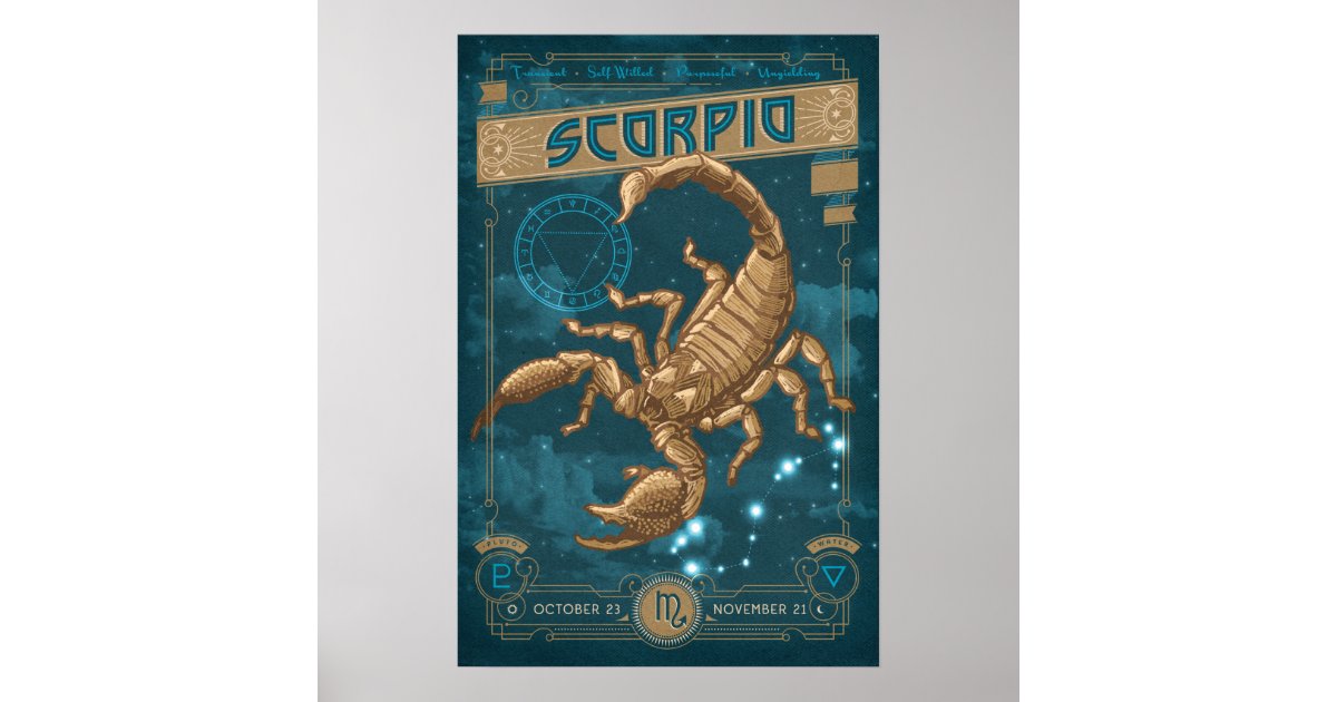 Zodiac: Scorpio Poster | Zazzle