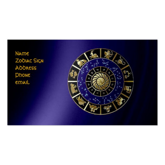 Zodiac Sign Business Card