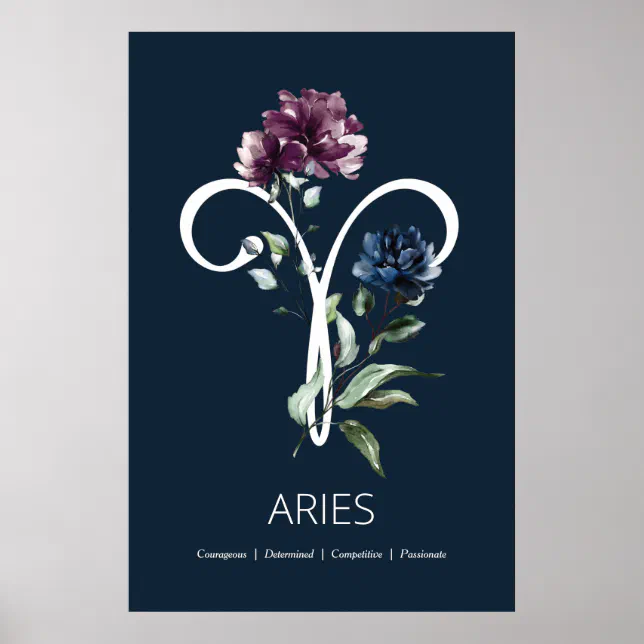 Zodiac Star Sign Aries Poster | Zazzle