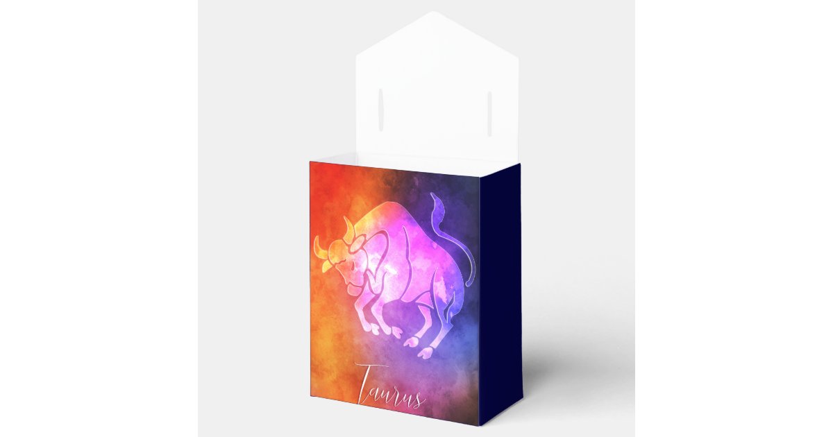 Zodiac : Taurus Colorful Candy Colors Favor Boxes | Zazzle