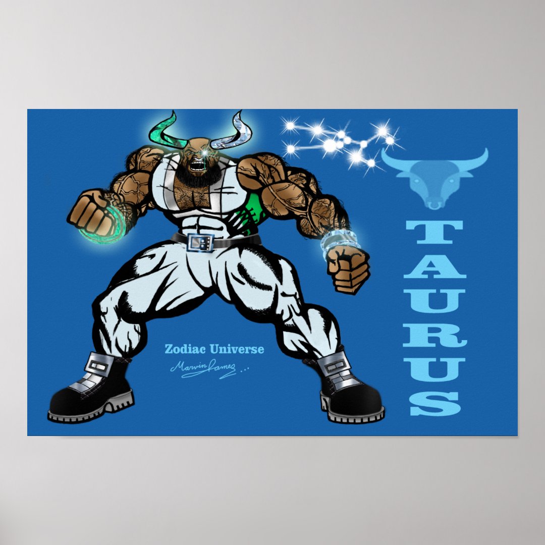 Zodiac Universe - Taurus Poster | Zazzle
