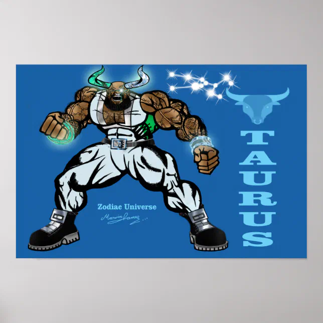Zodiac Universe - Taurus Poster | Zazzle