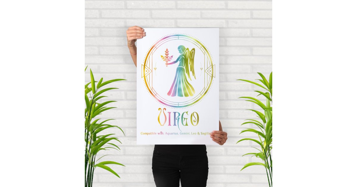 Zodiac Virgo Compatibility Design Poster | Zazzle