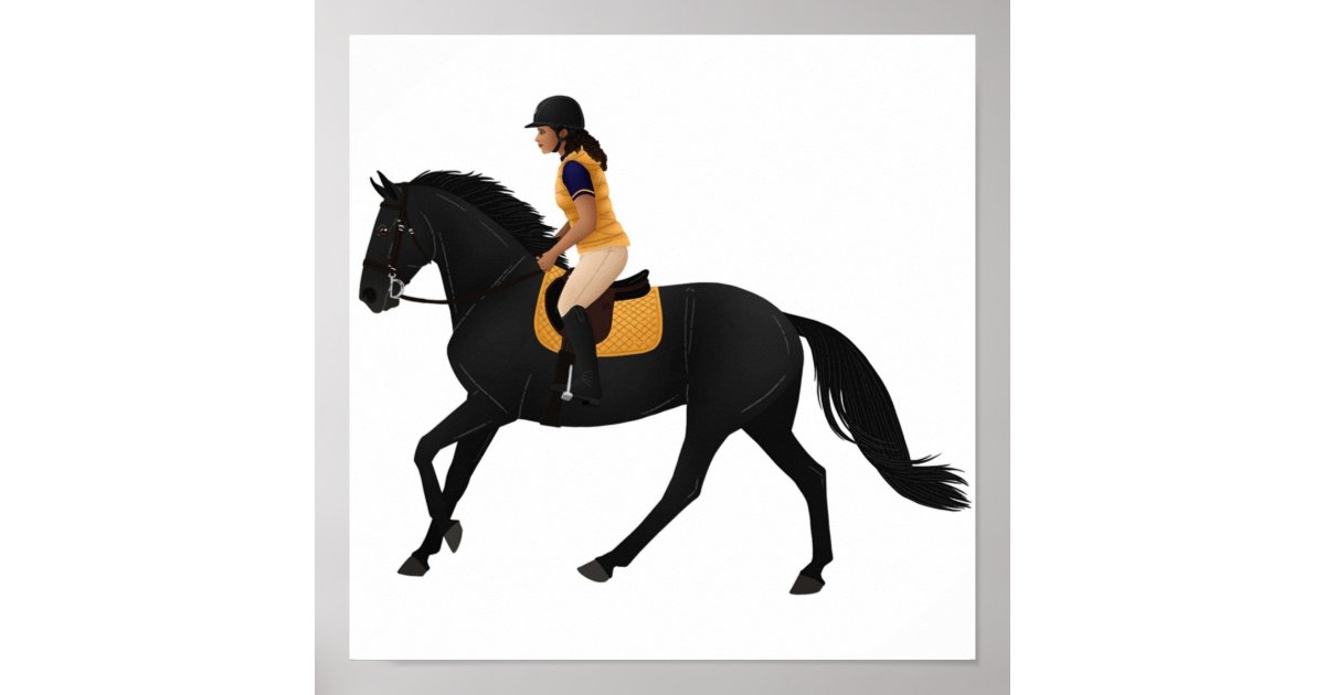 Zoe and Raven from Free Rein Equine Rampaige Poster | Zazzle