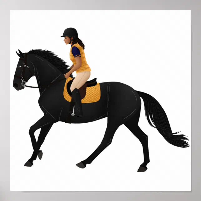 Zoe and Raven from Free Rein Equine Rampaige Poster | Zazzle
