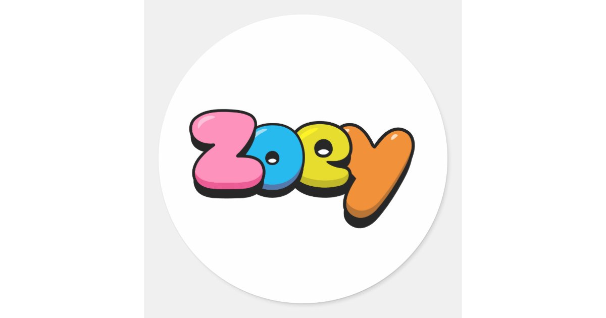 Zoey Classic Round Sticker | Zazzle
