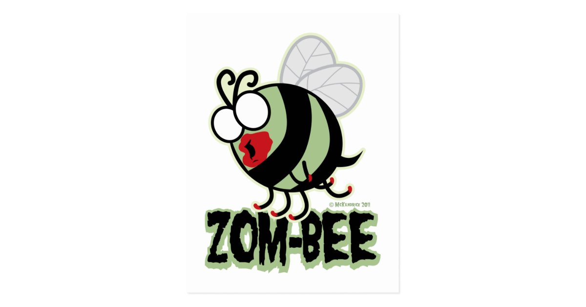Zom-Bee Postcard | Zazzle.com