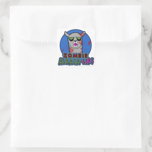 Zombie Alpaca-lips Sticker | Zazzle