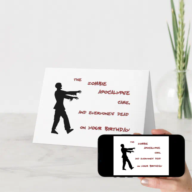 Zombie Apocalypse Birthday Card | Zazzle