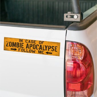 Zombie Apocalypse bumper sticker | Zazzle