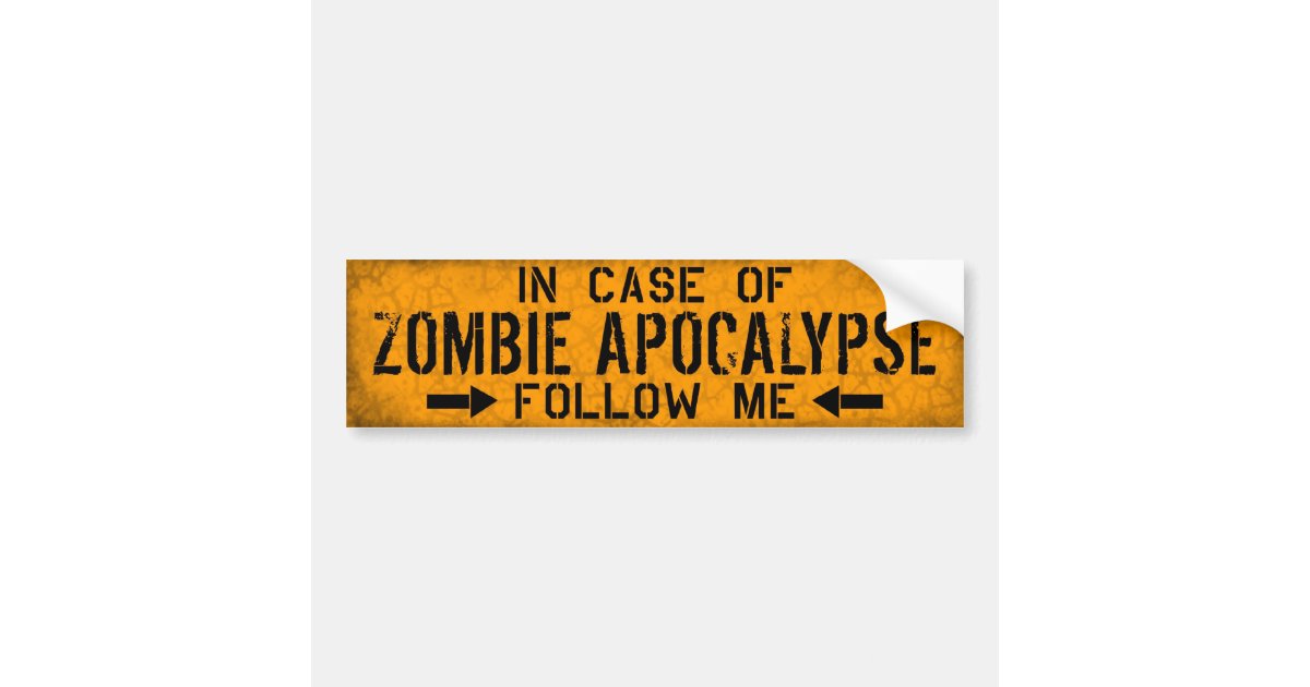 Zombie Apocalypse bumper sticker | Zazzle