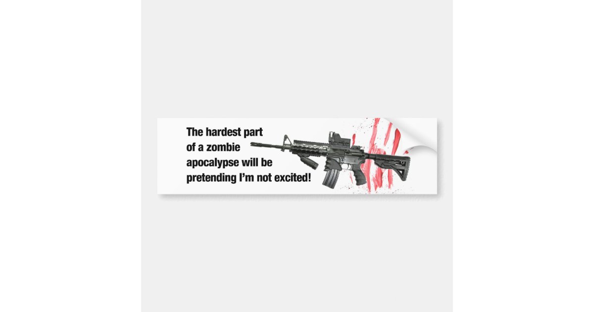 Zombie Apocalypse Bumper Sticker | Zazzle