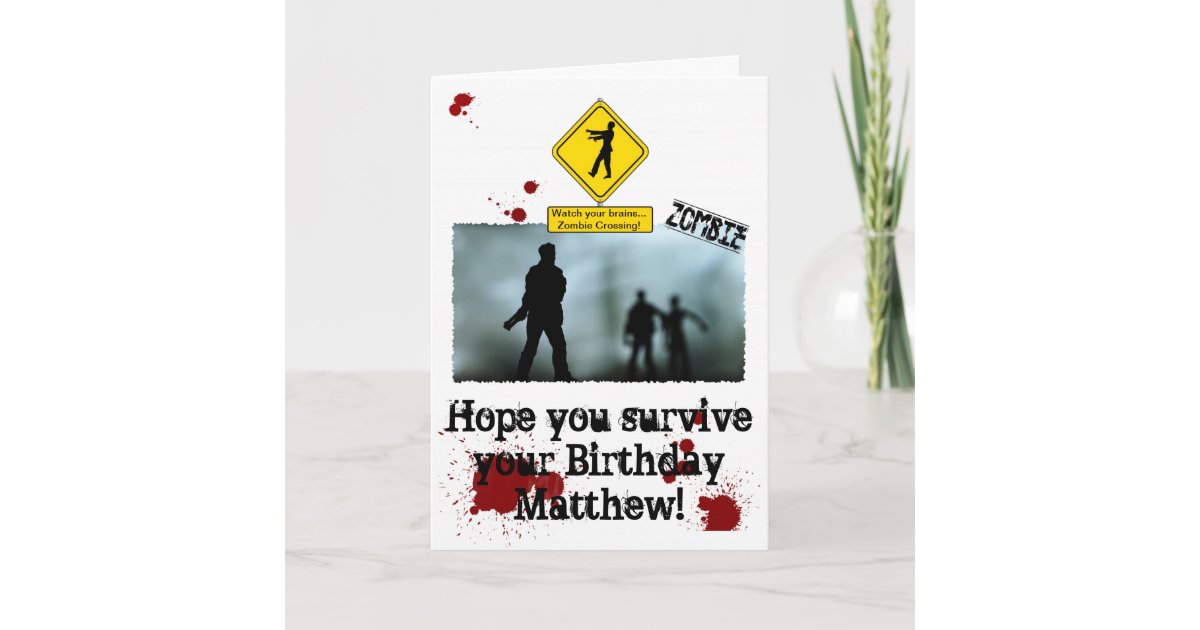 Zombie Apocalypse - Funny Zombies Birthday Card | Zazzle