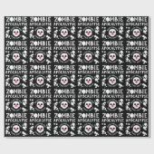 Zombie Apocalypse Personalised Black and White Wrapping Paper | Zazzle