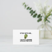 Zombie Apocalypse Plan Business Card | Zazzle