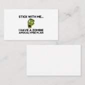 Zombie Apocalypse Plan Business Card | Zazzle