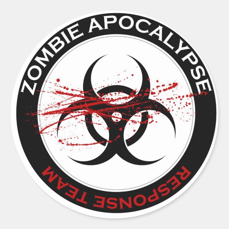 Zombie Apocalypse Response Team Stickers | Zazzle