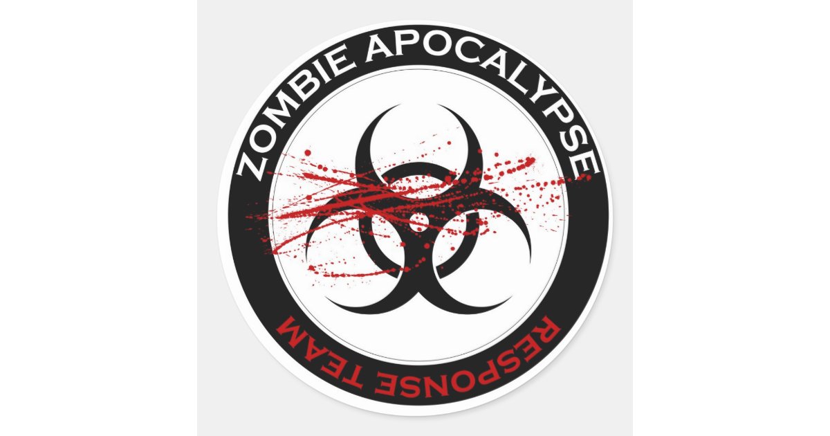 Zombie Apocalypse Response Team Stickers | Zazzle