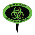 Zombie Apocalypse Splatter Biohazard Cake Topper | Zazzle