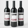 Zombie apocalypse theme party wine label | Zazzle