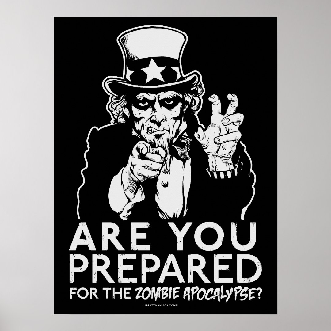 Zombie Apocalypse Uncle Sam Poster | Zazzle