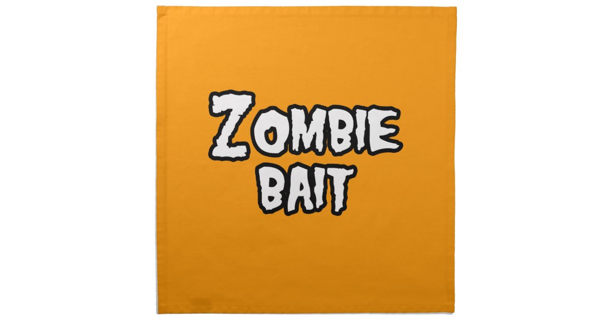 ZOMBIE BAIT - - Halloween Napkin | Zazzle