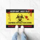 Zombie Biohazard Do Not Enter Warning Sign Doormat | Zazzle