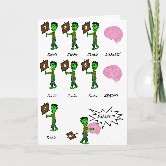 Zombie Birthday Card Kids 1 | Zazzle