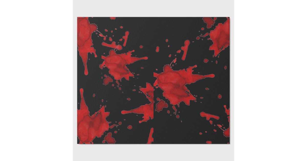 Zombie Blood Splatter Wrapping Paper | Zazzle