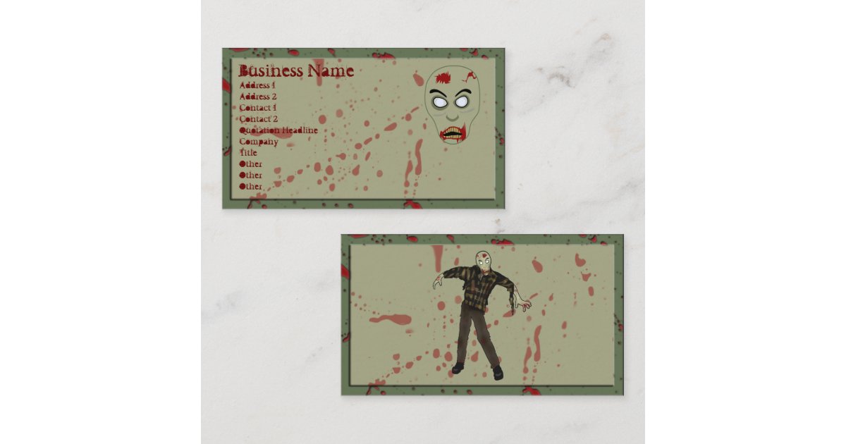 Zombie Business Cards v2 | Zazzle