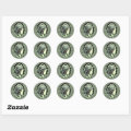 Zombie busting out of the Wall Halloween Classic Round Sticker | Zazzle