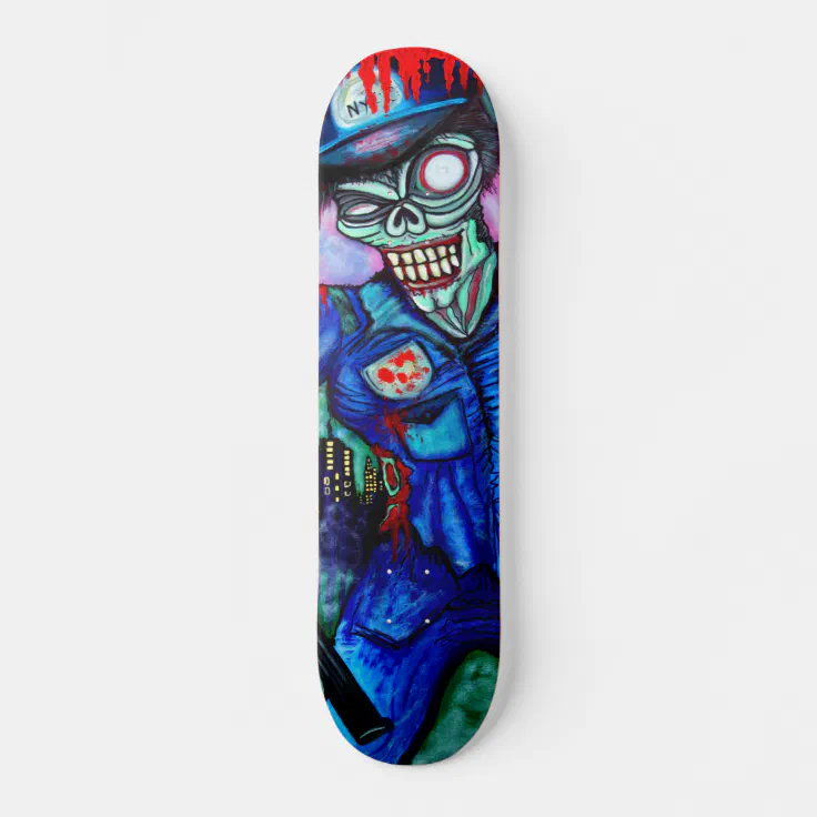 Zombie Cop Skateboard | Zazzle