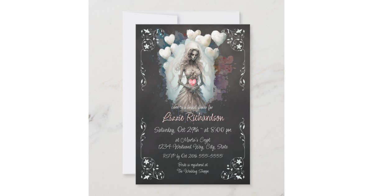 Zombie Corpse Bridal Shower Invitation | Zazzle