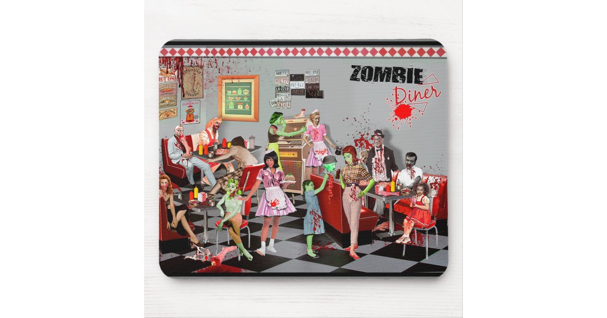Zombie Diner Mouse Pad | Zazzle