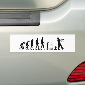 Zombie Evolution Bumper Sticker | Zazzle