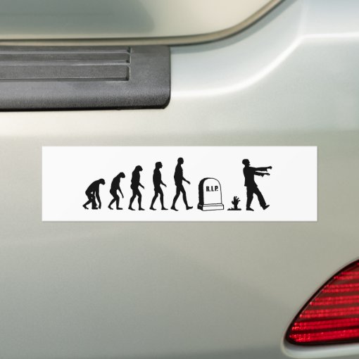 Zombie Evolution Bumper Sticker | Zazzle