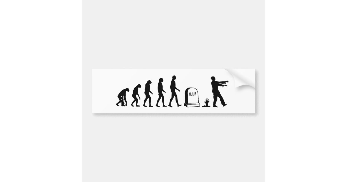 Zombie Evolution Bumper Sticker | Zazzle